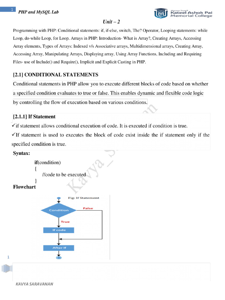 PHP Unit2 Kav (P) | PDF