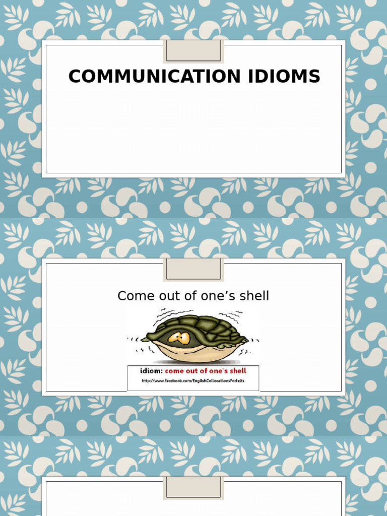 Communication Idioms | PDF