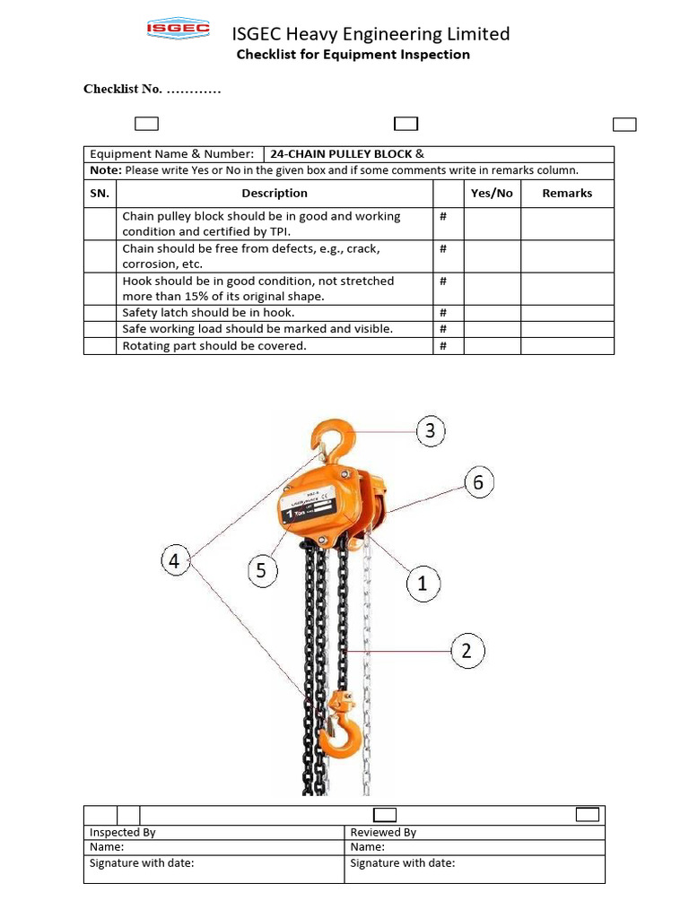 Check-List Bloc À Chaine | PDF