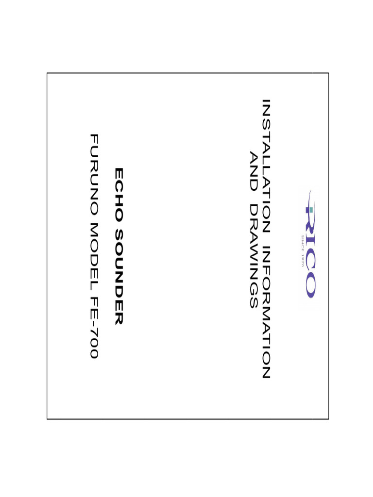 12 Furuno FE-700 Echo Shounder | PDF