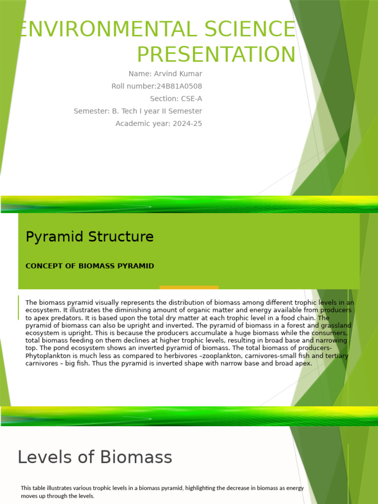 Understanding Biomass Pyramids in Ecosystems | PDF | Biomass (Ecology ...