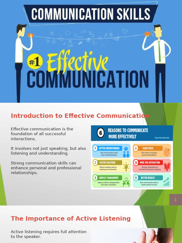 Effective Communication Skills | PDF | Communication | Psychological ...