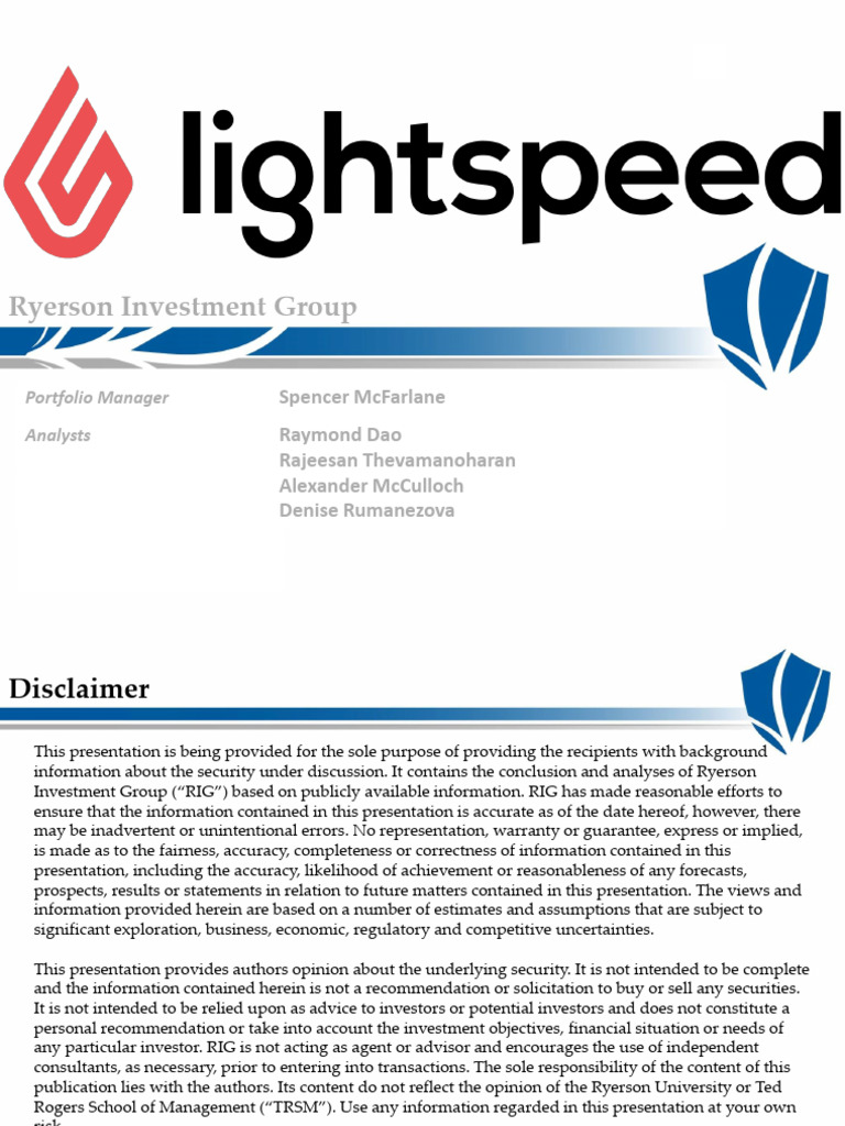 Lightspeed POS Master Deck - Final PDF | PDF | Cost Of Capital | Point Of Sale