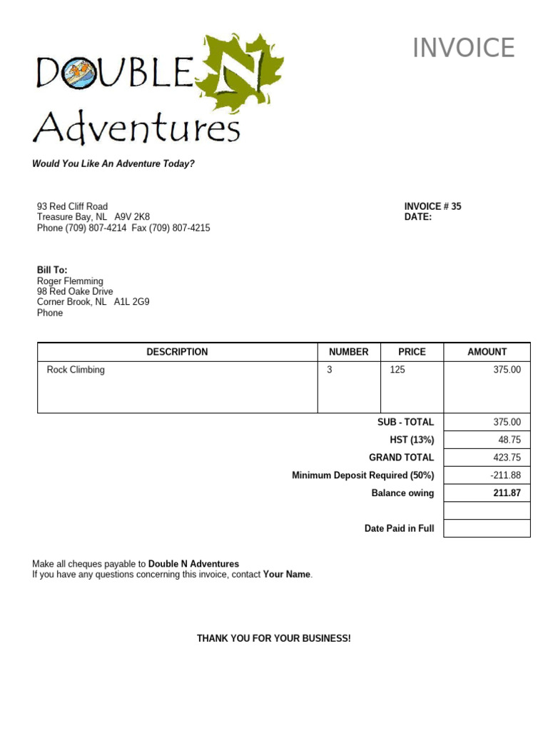 Flemming Roger INVOICE 35 | PDF