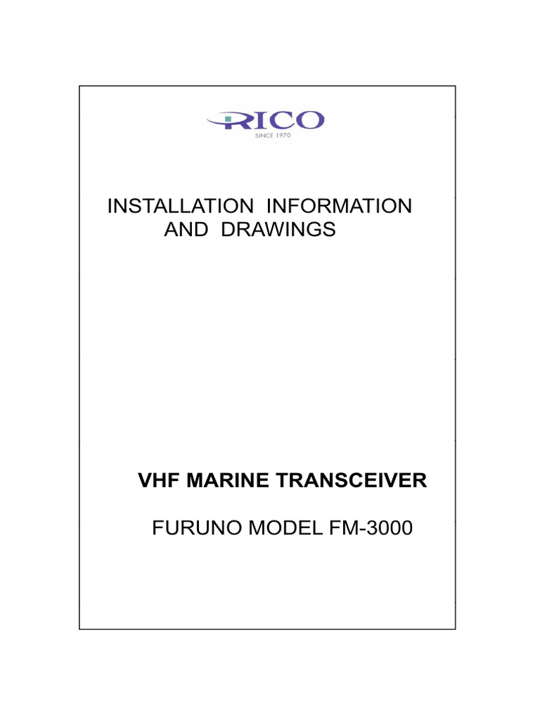 20 FM-3000 VHF Marine Transceiver | PDF | Electronics | Electronic Engineering