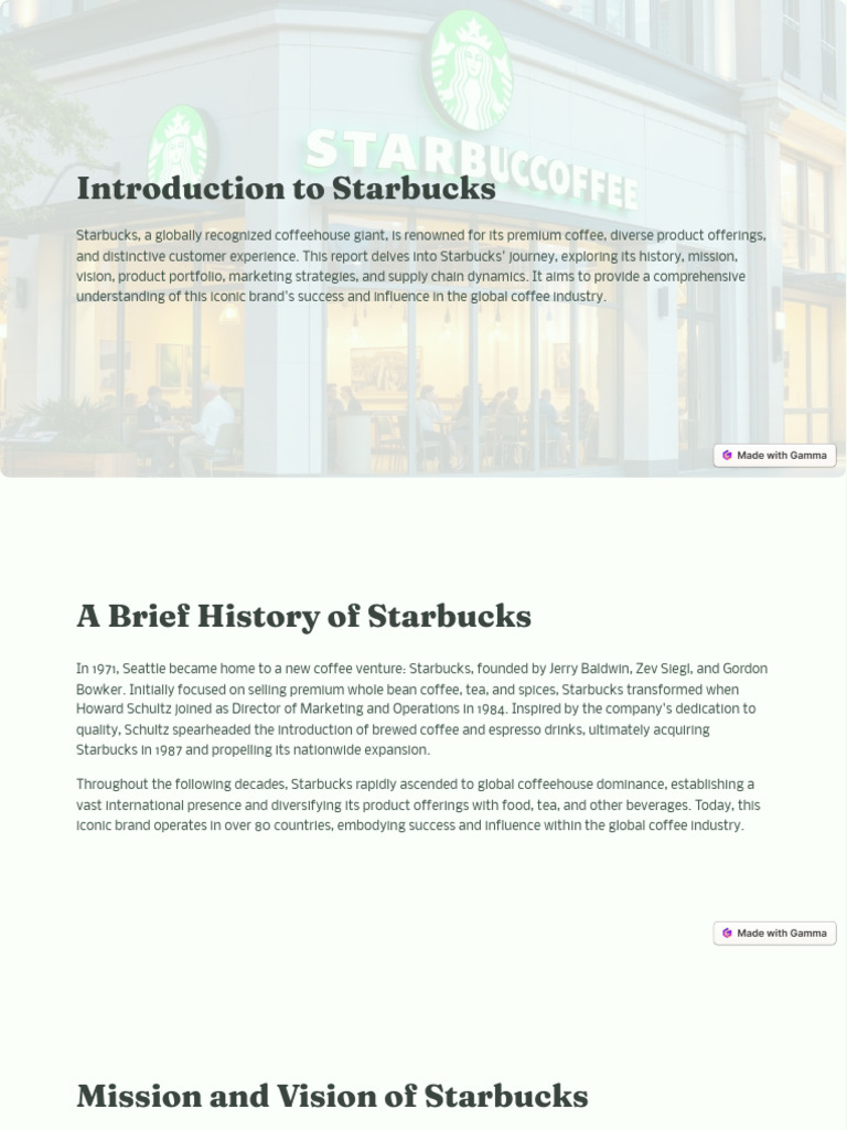 Introduction to Starbucks' Success | PDF | Starbucks | Brand