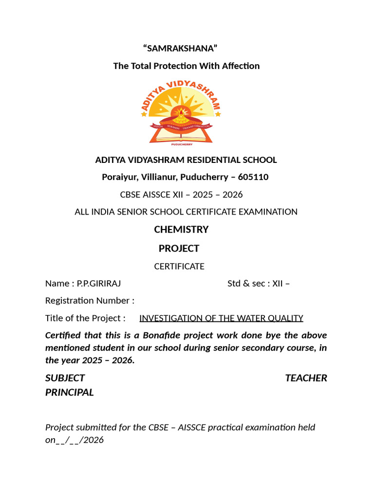 Investigation of Water Quality | PDF | Water Quality | Water Pollution