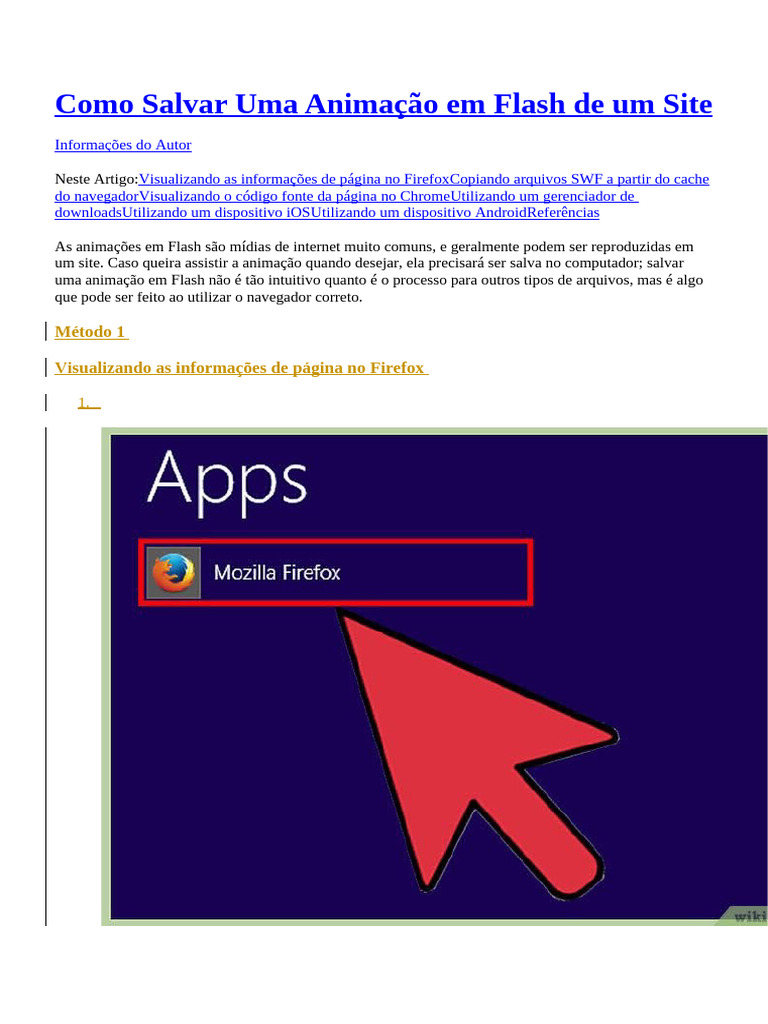 Como Salvar Uma Animação em Flash de Um Site | PDF | Adobe Flash | YouTube