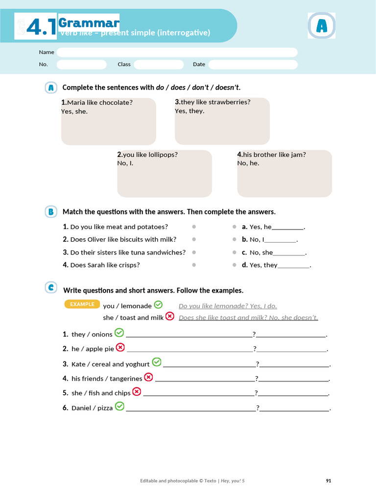 Present Simple Questions and Answers | PDF