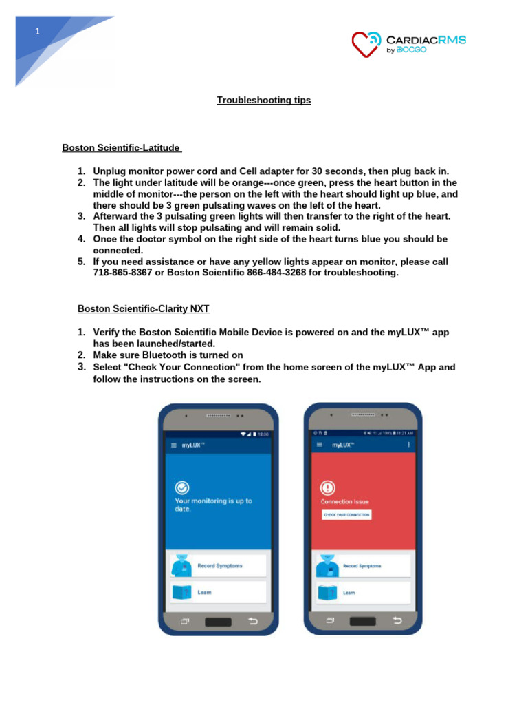Heart Monitor Troubleshooting Guide | PDF | Information And ...