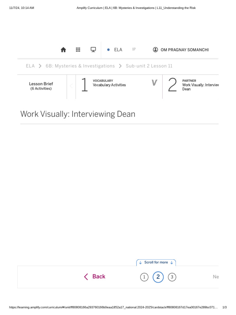 Amplify Curriculum - ELA - 6B - Mysteries & Investigations - L11 ...