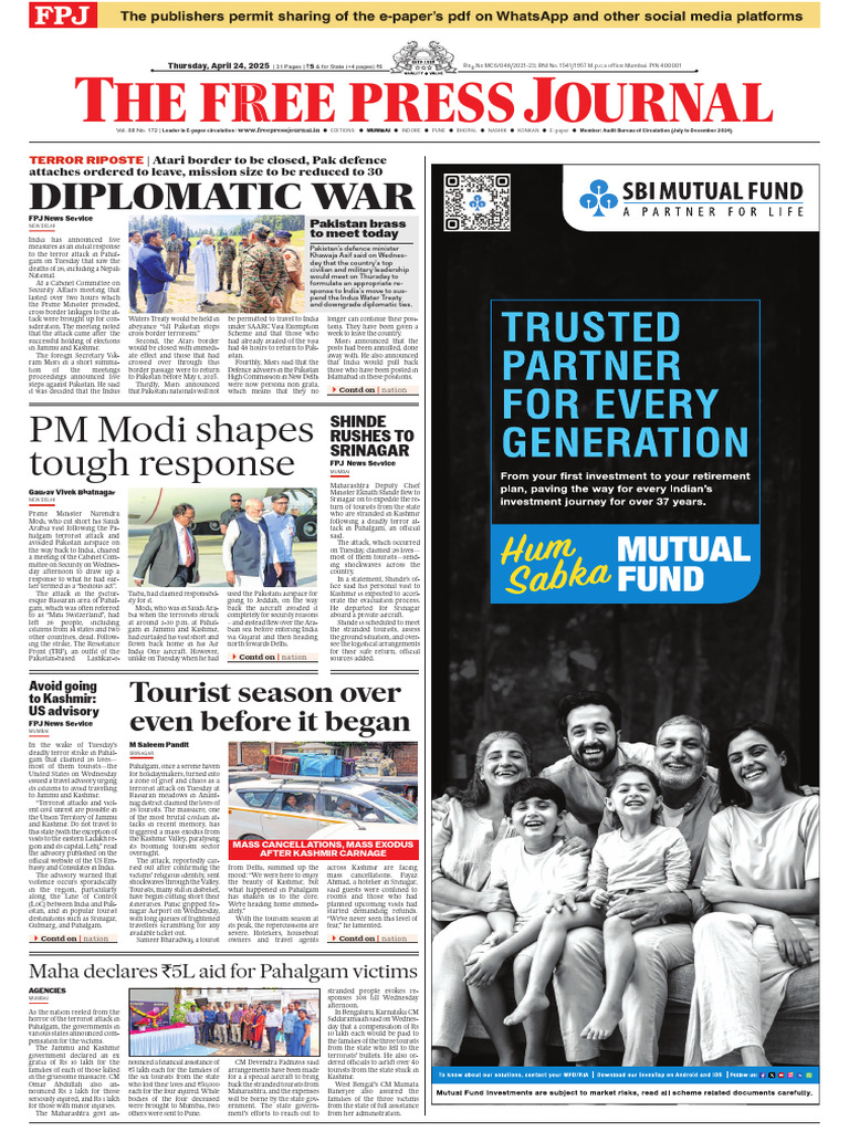 FPJ International Epaper-24!04!2025 | PDF | Pakistan