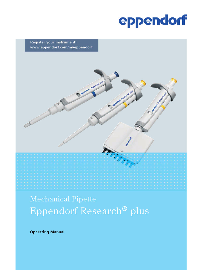 Eppendorf - Liquid Handling - Operating Manual - Research Plus - Eppendorf Research Plus | PDF