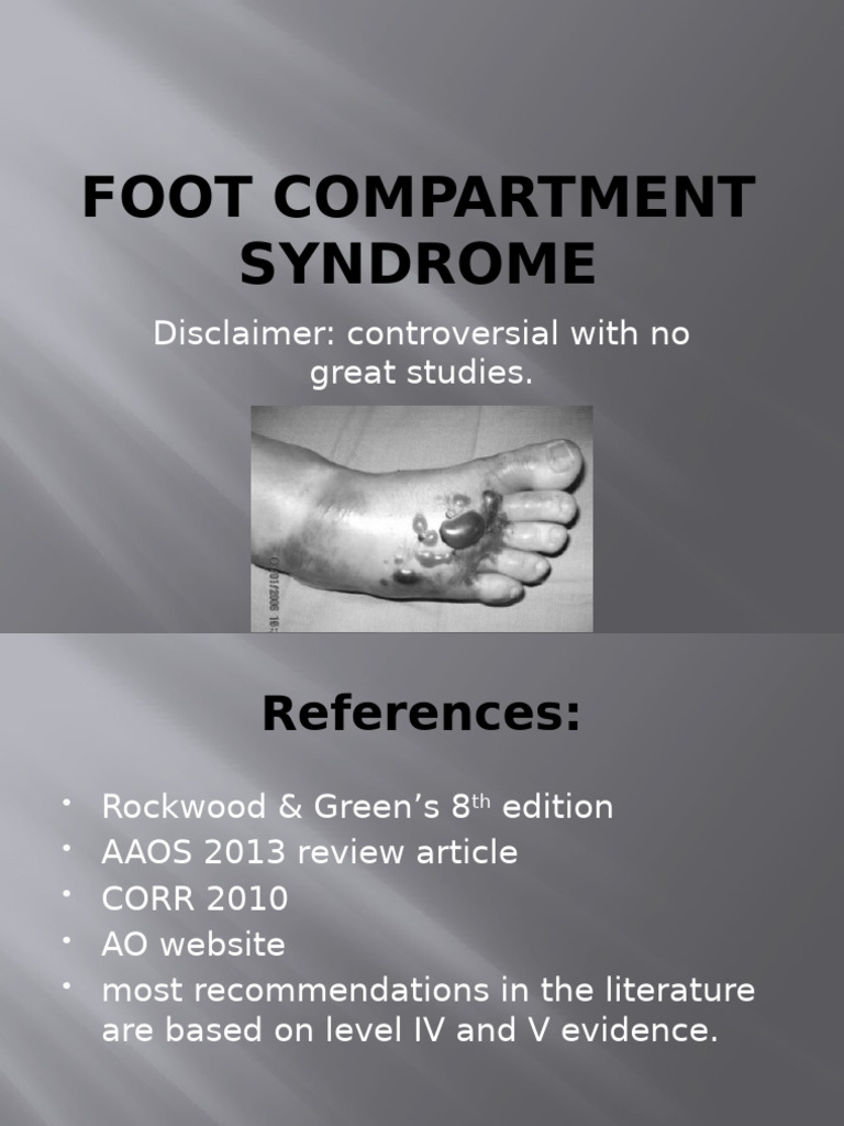 Foot Compartment Syndrome | PDF | Foot | Anatomical Terms Of Location