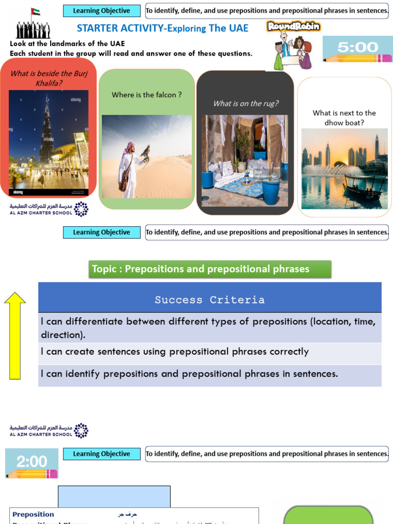 Prepositions and Prepositional Phrases | PDF | English Grammar | Phrase