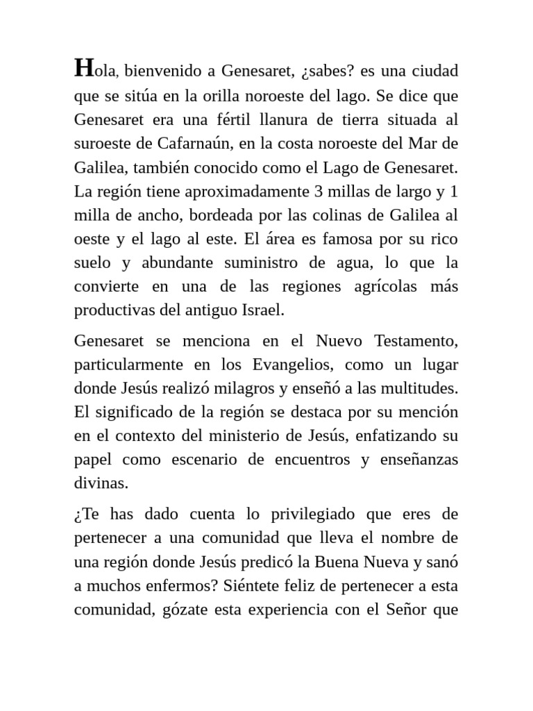 Genesaret | PDF