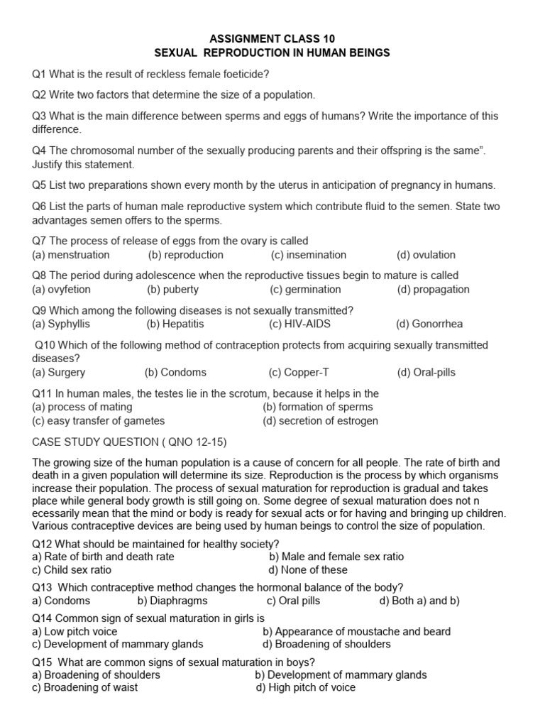 Sexual Reproduction in Humans | PDF | Birth Control | Human Reproduction