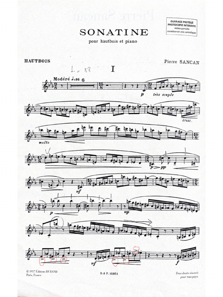 Pierre Sancan Sonatine | PDF