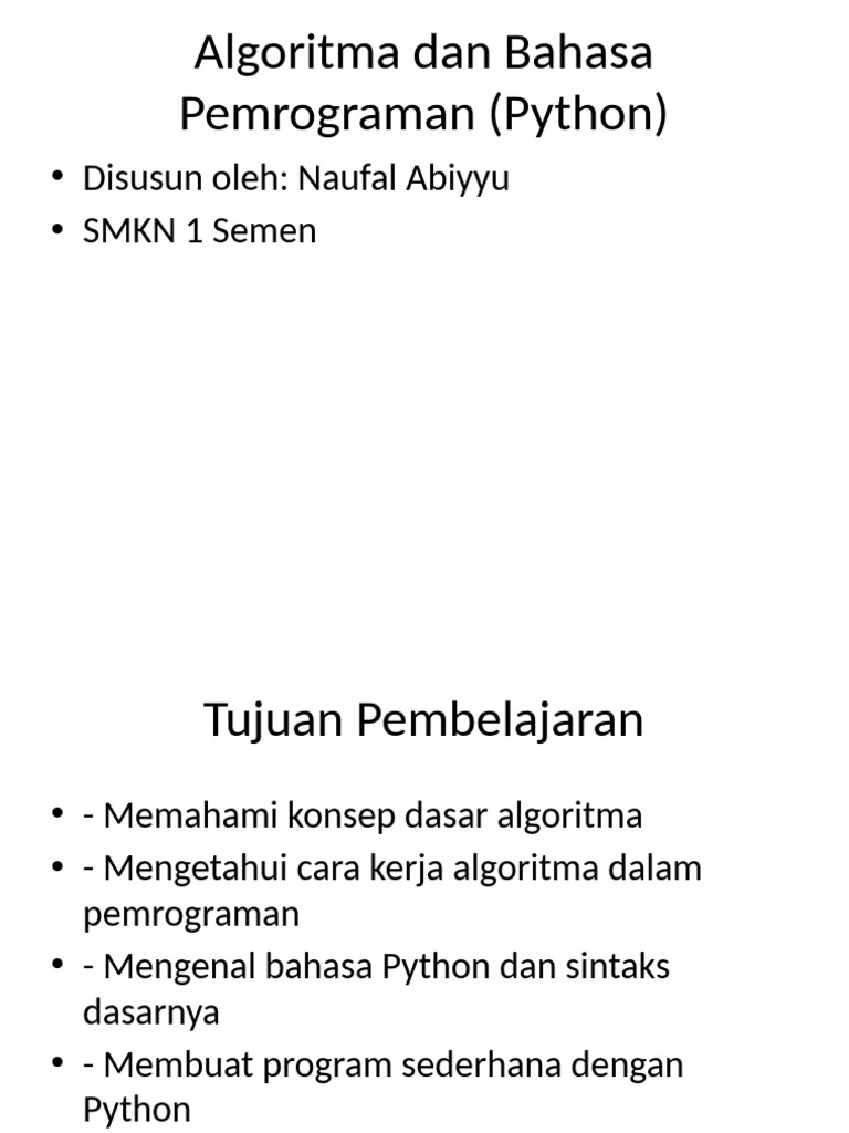 Algoritma Dan Python PPT | PDF