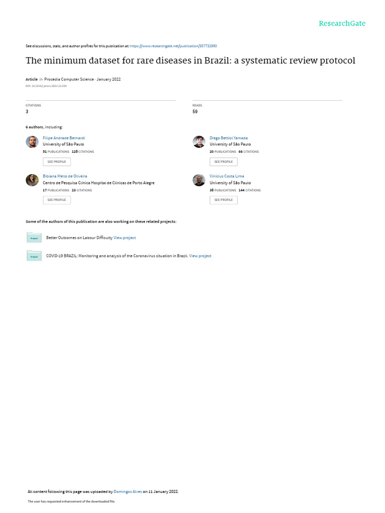 2022 - The Minimum Dataset RARAS BRDN | PDF | Systematic Review | Pub Med