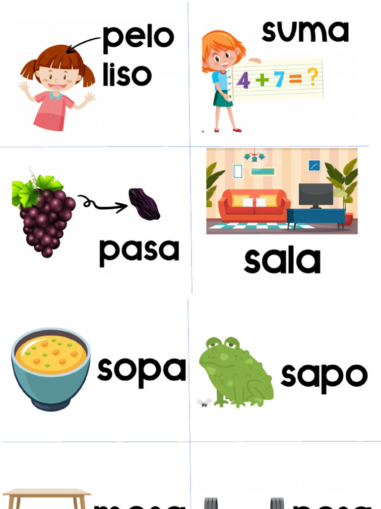 Vocabulario Letra S | PDF