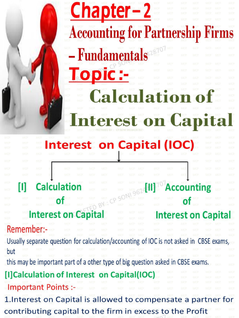 Notes For Interest On Capital | PDF