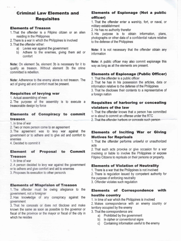 Criminal Law Elements and Requisits | PDF