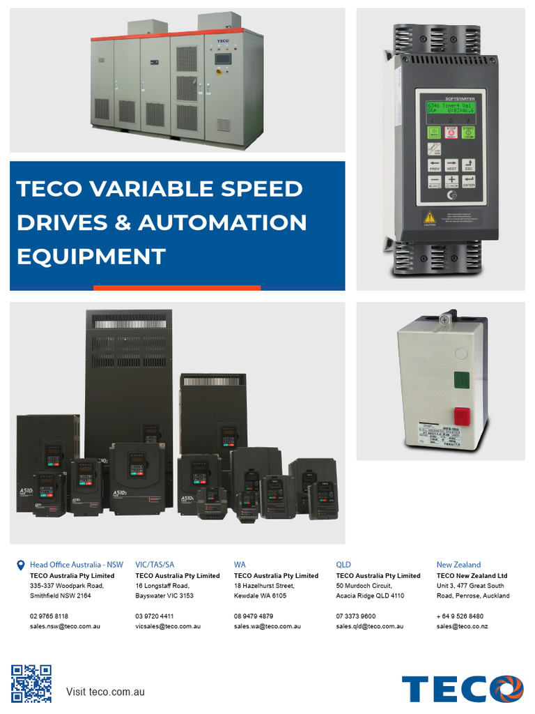 TECO L510s Variable Speed Drives ONE PAGE | PDF | Automation | Electrical Engineering