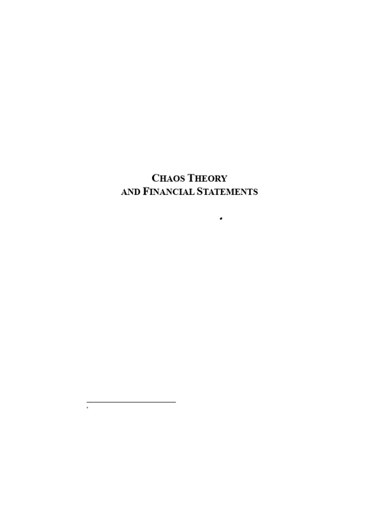 Chaos Theory and Financial Statements | PDF | Chaos Theory | Theory