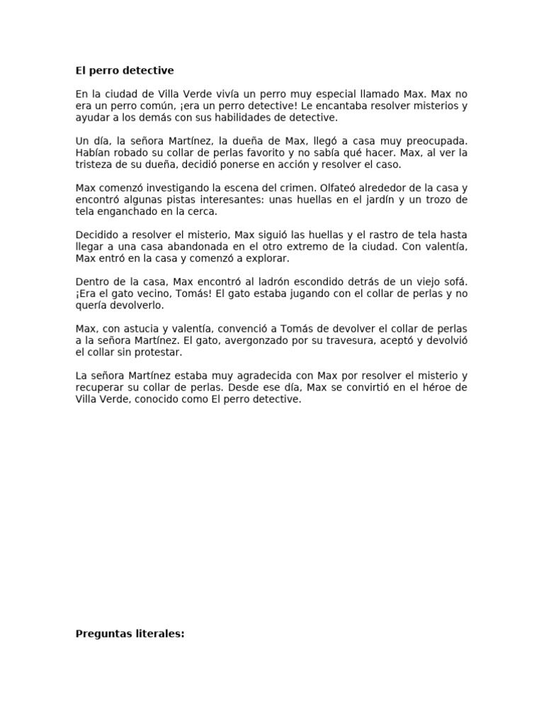 El Perro Detective | PDF