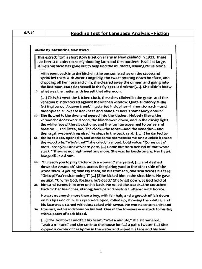 Language Analysis Practice Question - Aim 8/9 | PDF | Paragraph | Annotation
