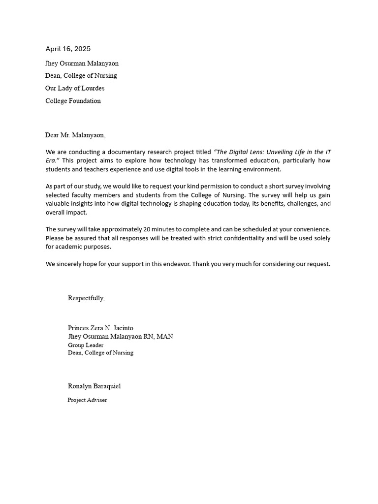 Comm Letter for Dean | PDF