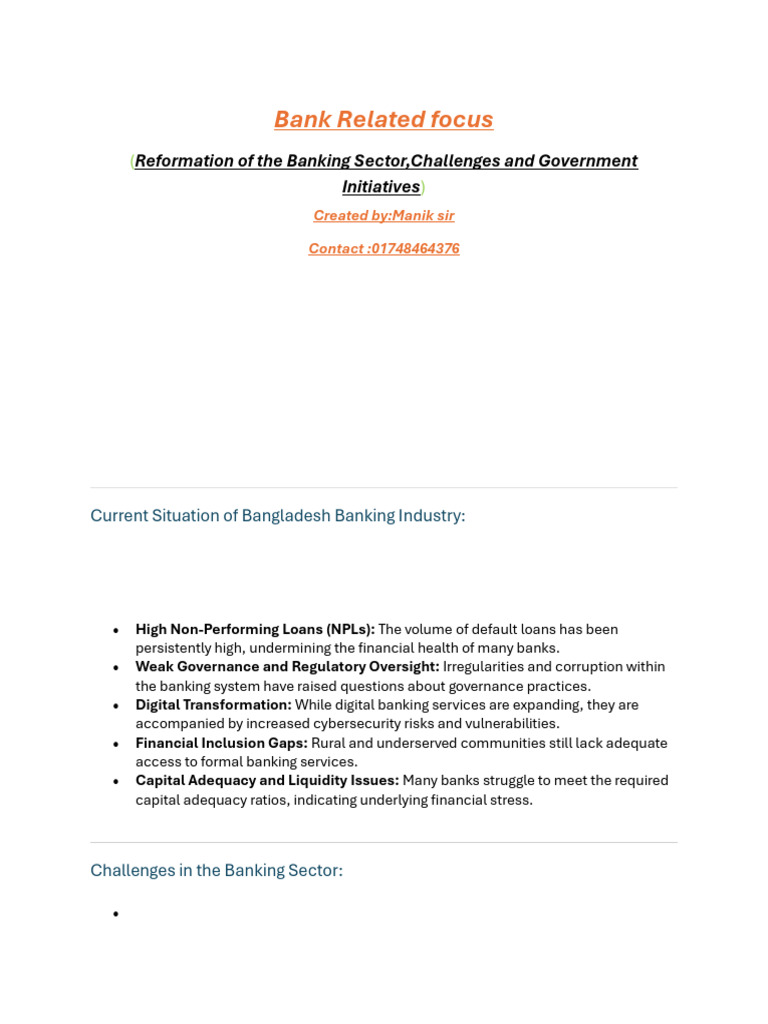 Bank Related Any Focus | PDF