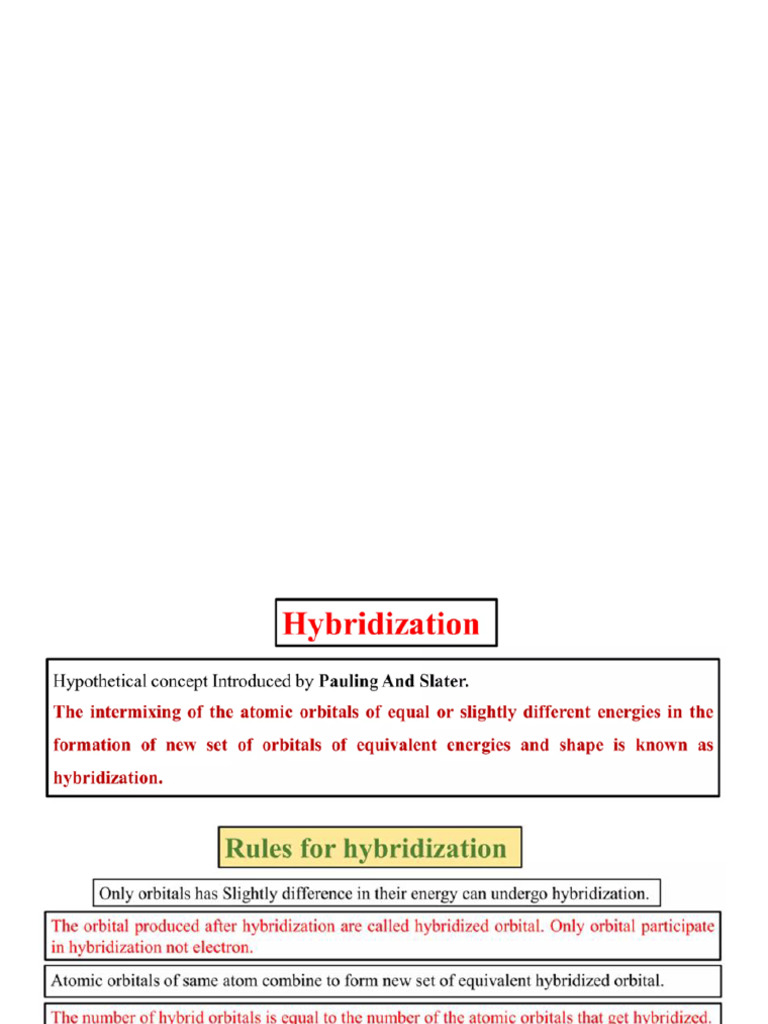 Hybridization and VSEPR Theory Explained | PDF | Atomic | Materials Science