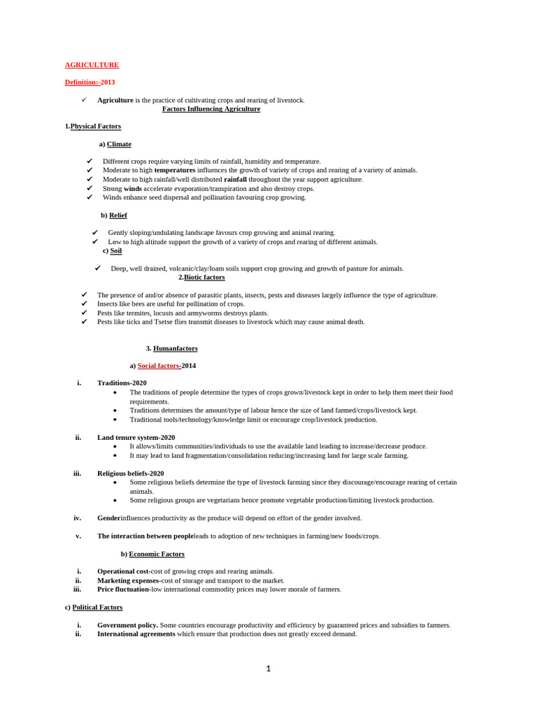 Factors Influencing Agriculture Practices | PDF | Agriculture | Cocoa Bean