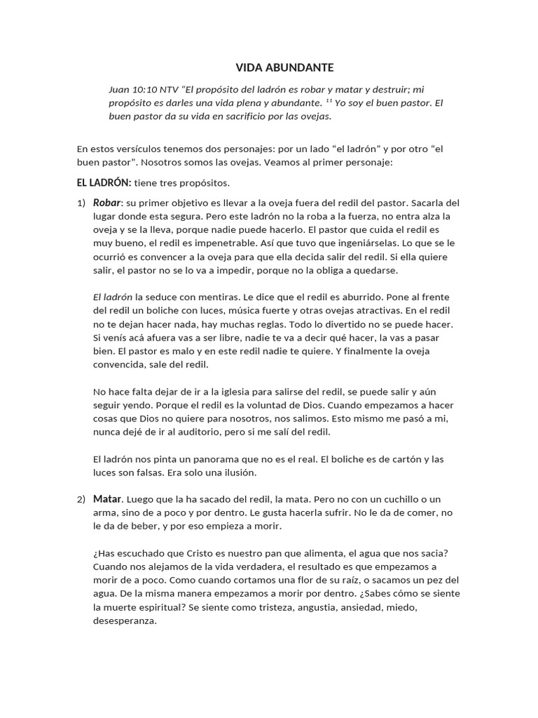 Vida Abundante | PDF | Dios