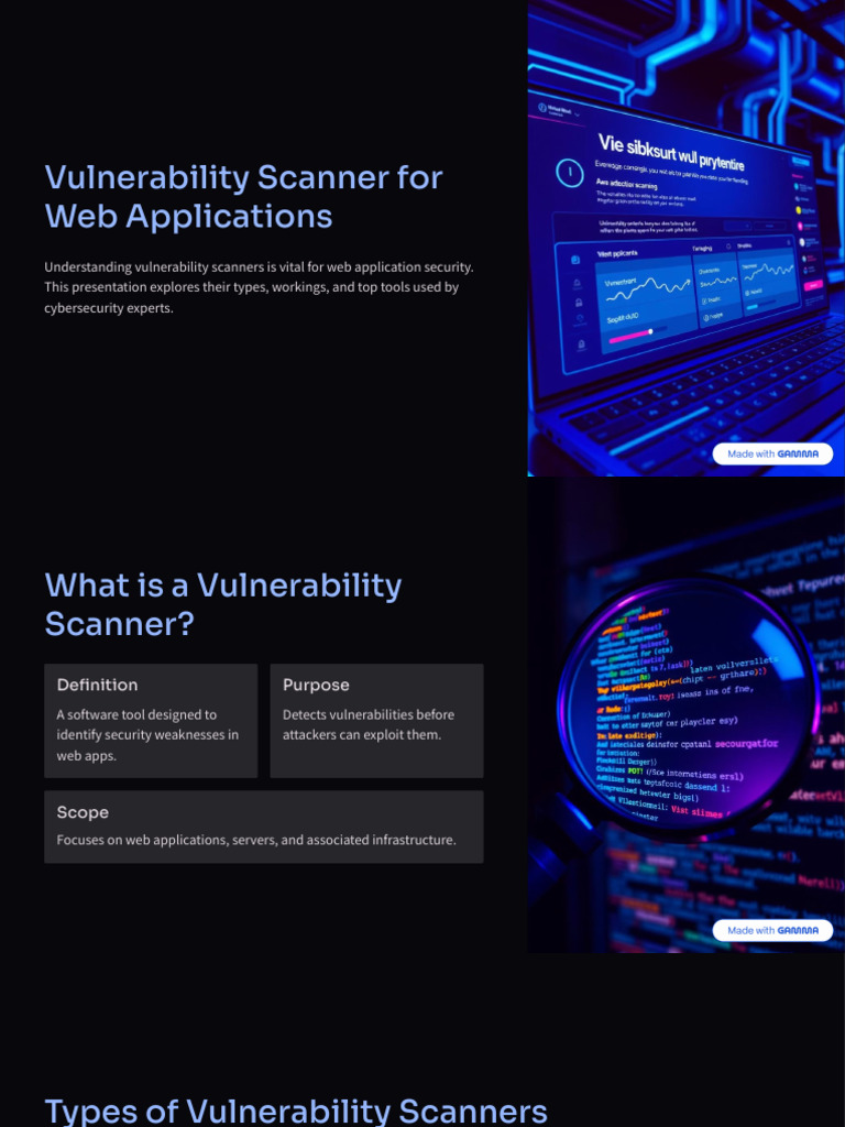 Vulnerability Scanner For Web Applications | PDF | Security | Computer Security