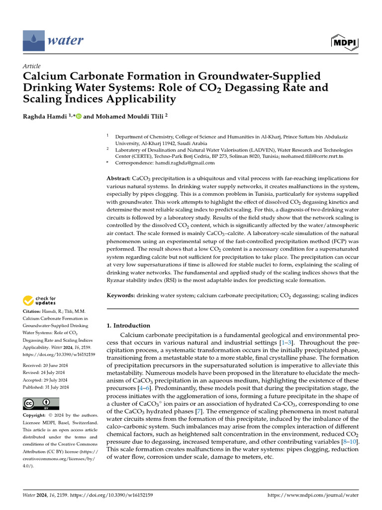 Calcium-Carbonate-Formation-in-GroundwaterSupplied-Drinking-Water ...