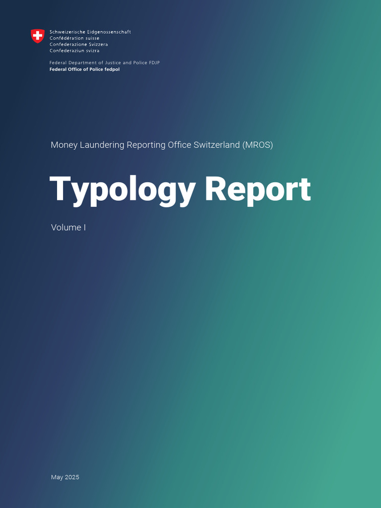 MROS 2025 Typology Report Overview | PDF | Money Laundering | Terrorism ...