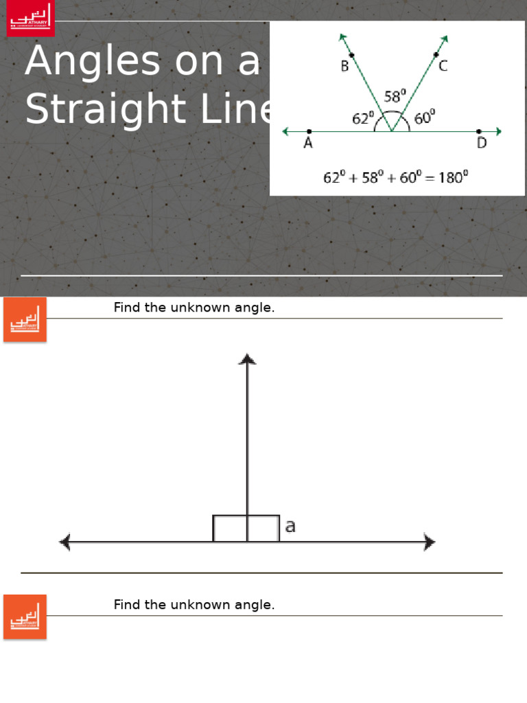 Angles On A Straight Line | PDF