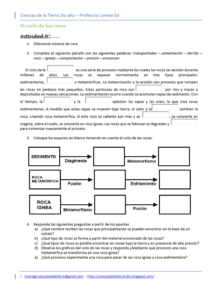 Clase 11. El Ciclo de Las Rocas | PDF