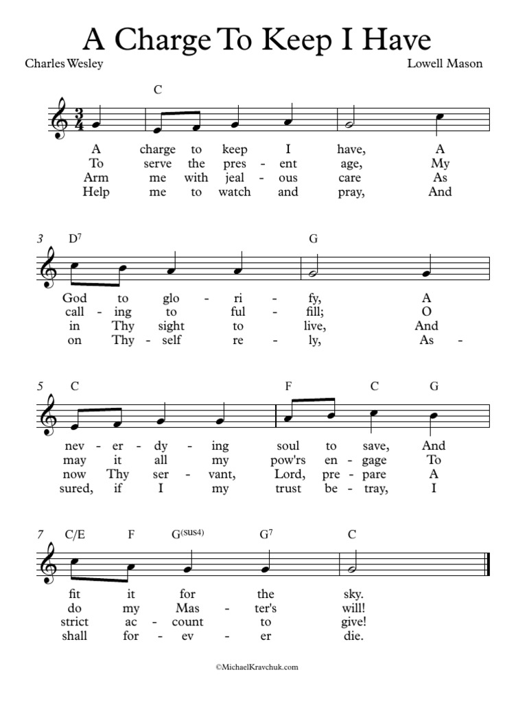 A Charge To Keep I Have | PDF