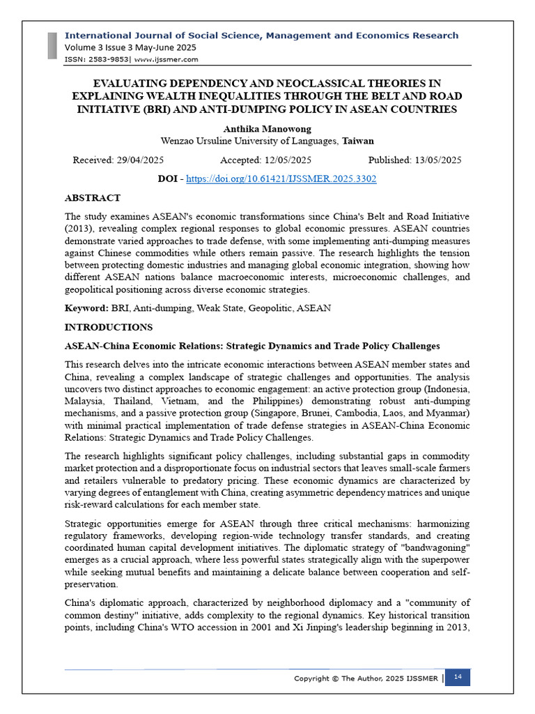 Evaluating Dependency and Neoclassical Theories in Explaining Wealth ...