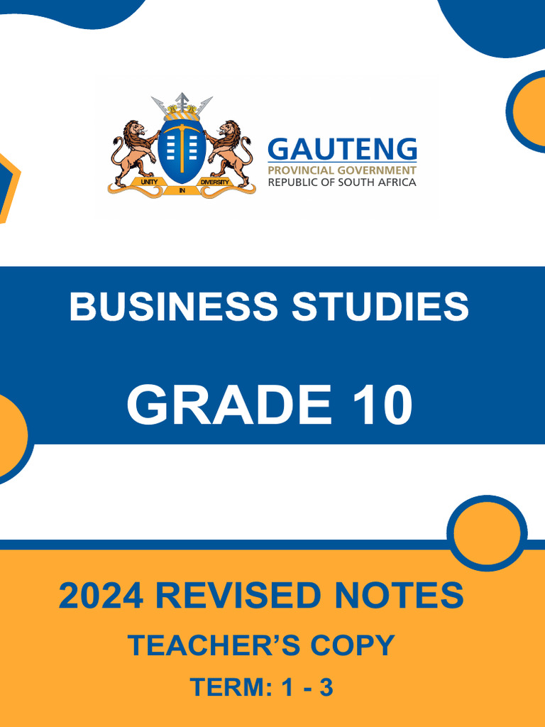 Gde - g10 Business Studies | PDF | Investing | Goal