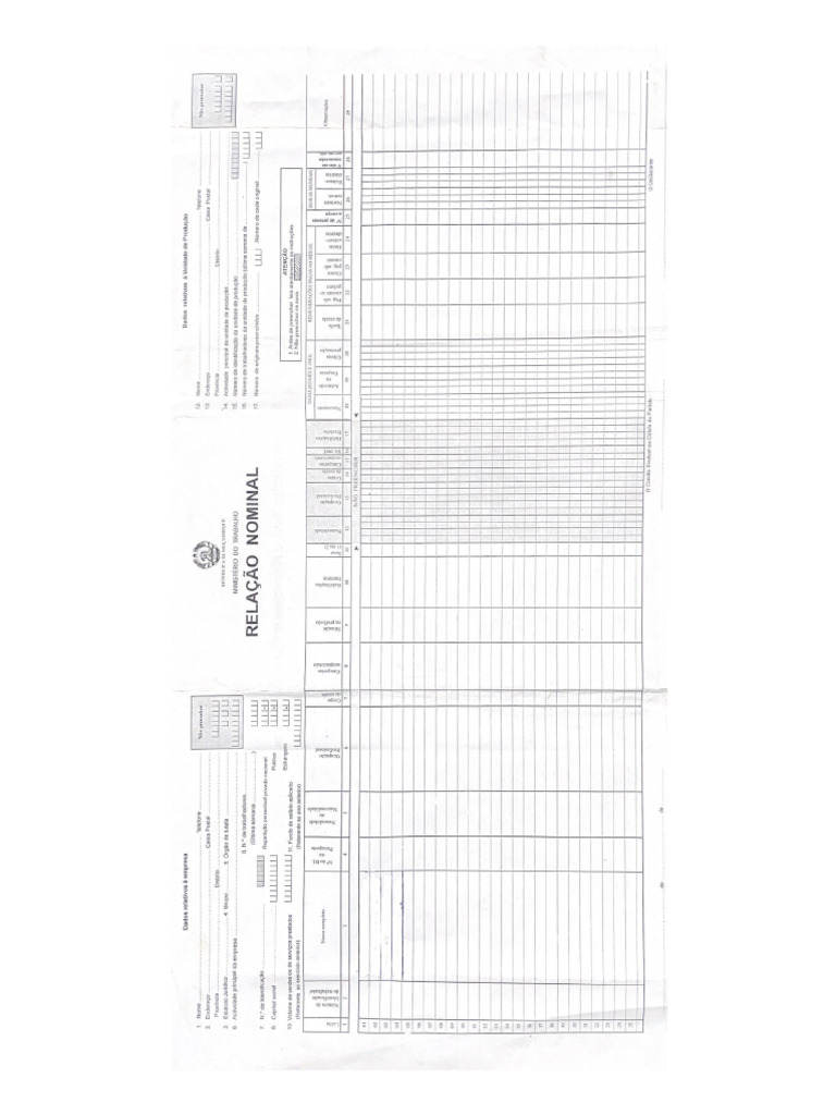 Folha de Relação Nominal INSS - META CZ | PDF
