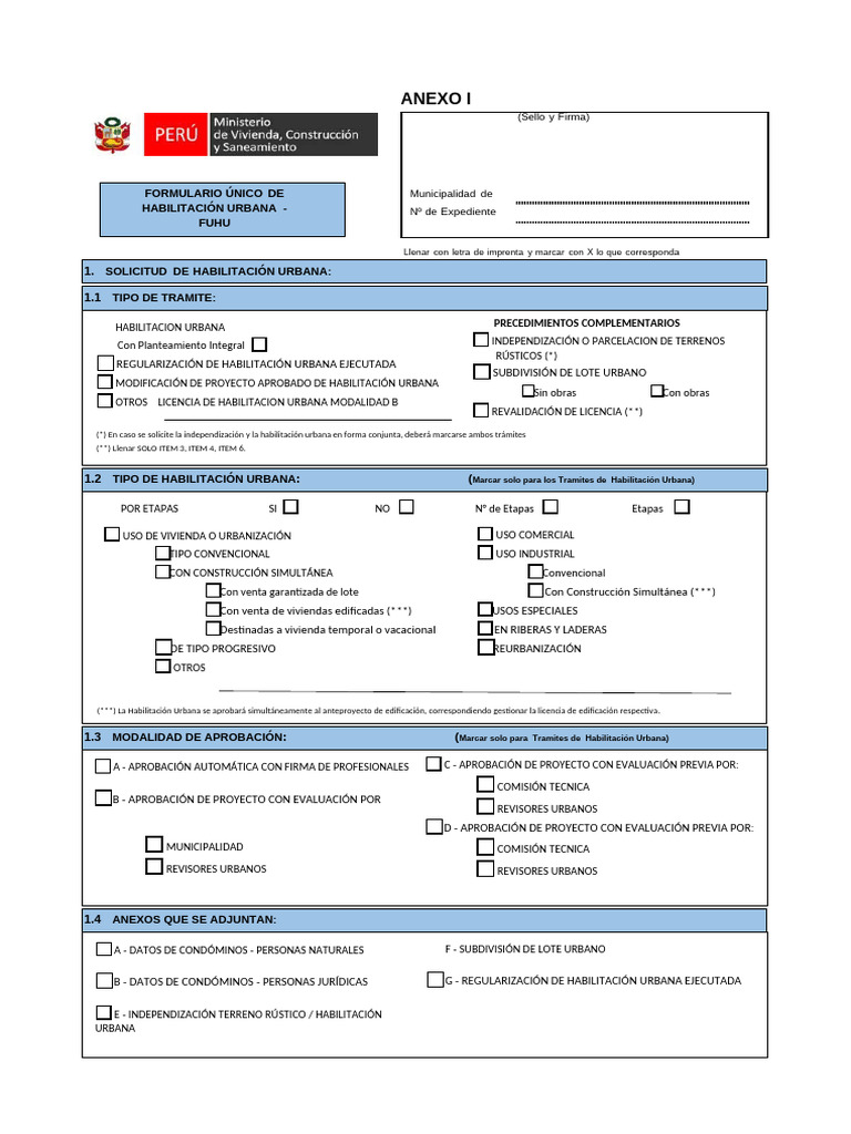 Solicitud FUHU Anexo I | PDF | Condominio