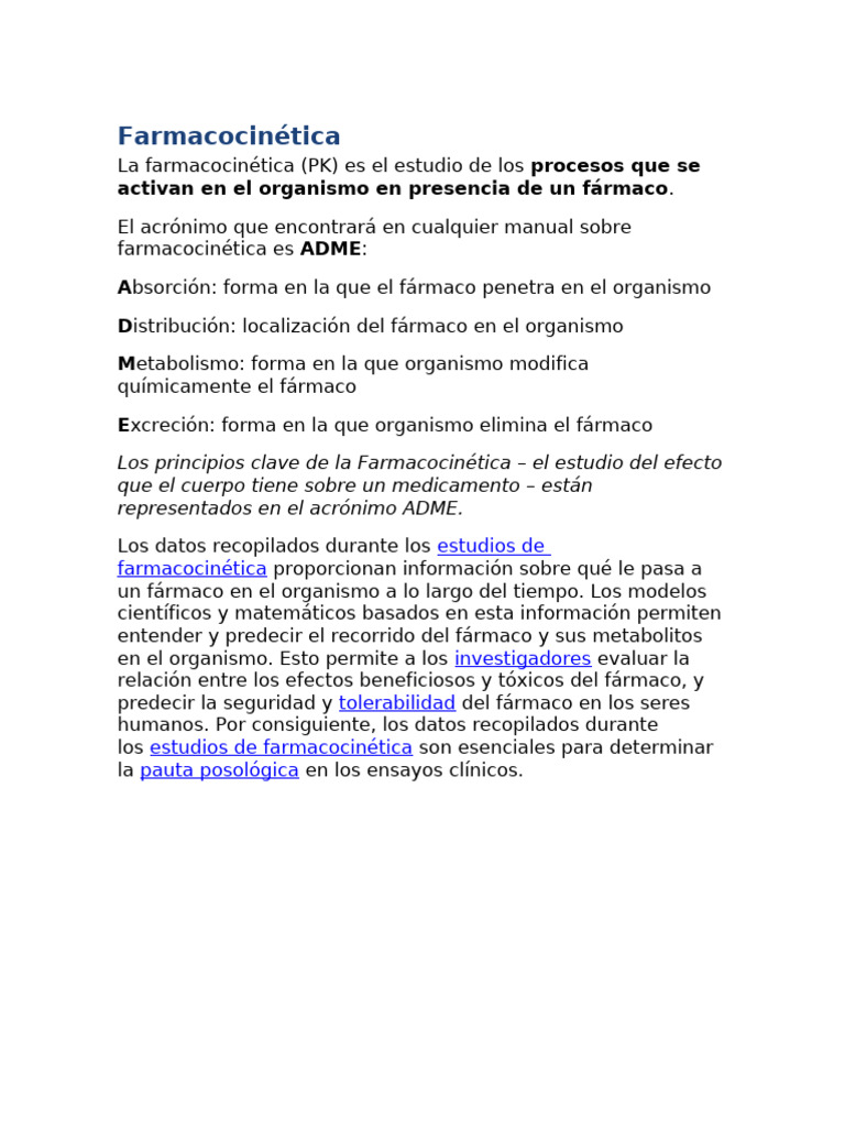 Principios Basicos de Farmacologia | PDF