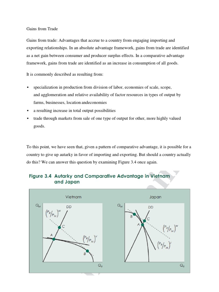 Gains From Trade | PDF | Microeconomics | Economic Theories