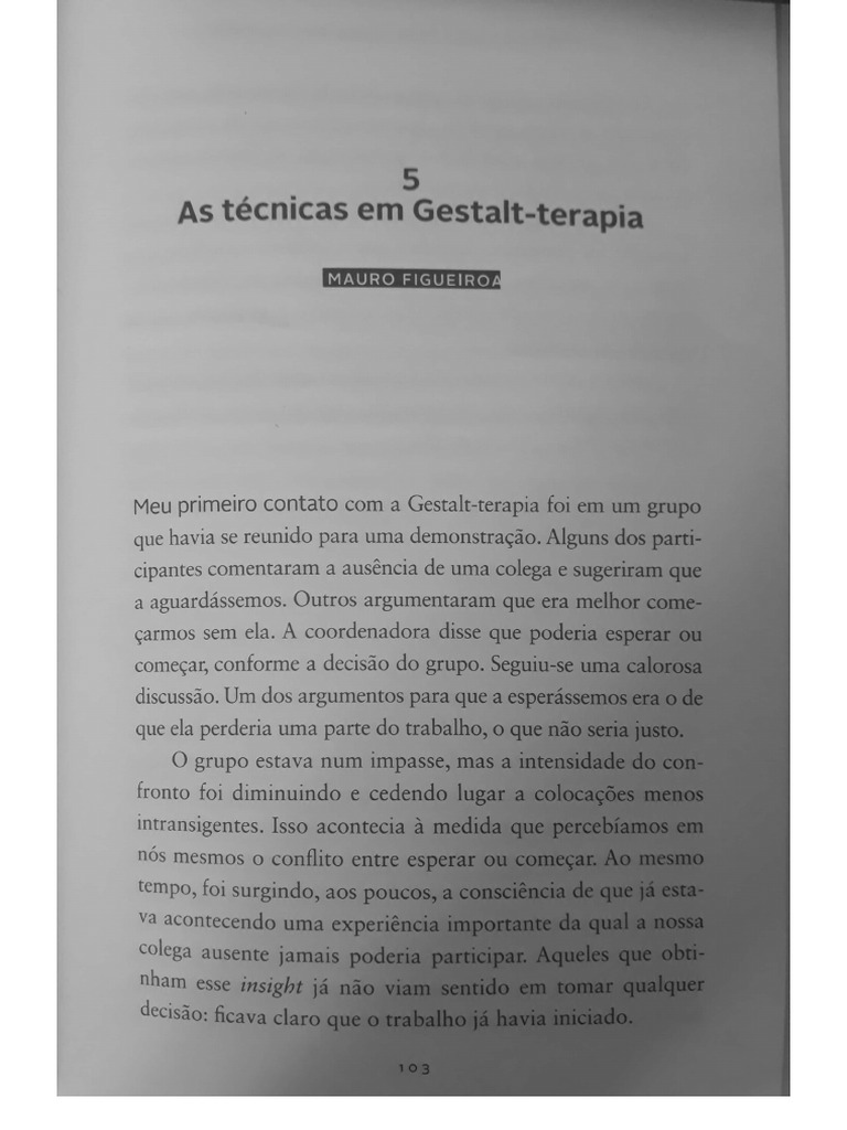 Cap5 As Tã©cnicas em Gestalt Terapia | PDF
