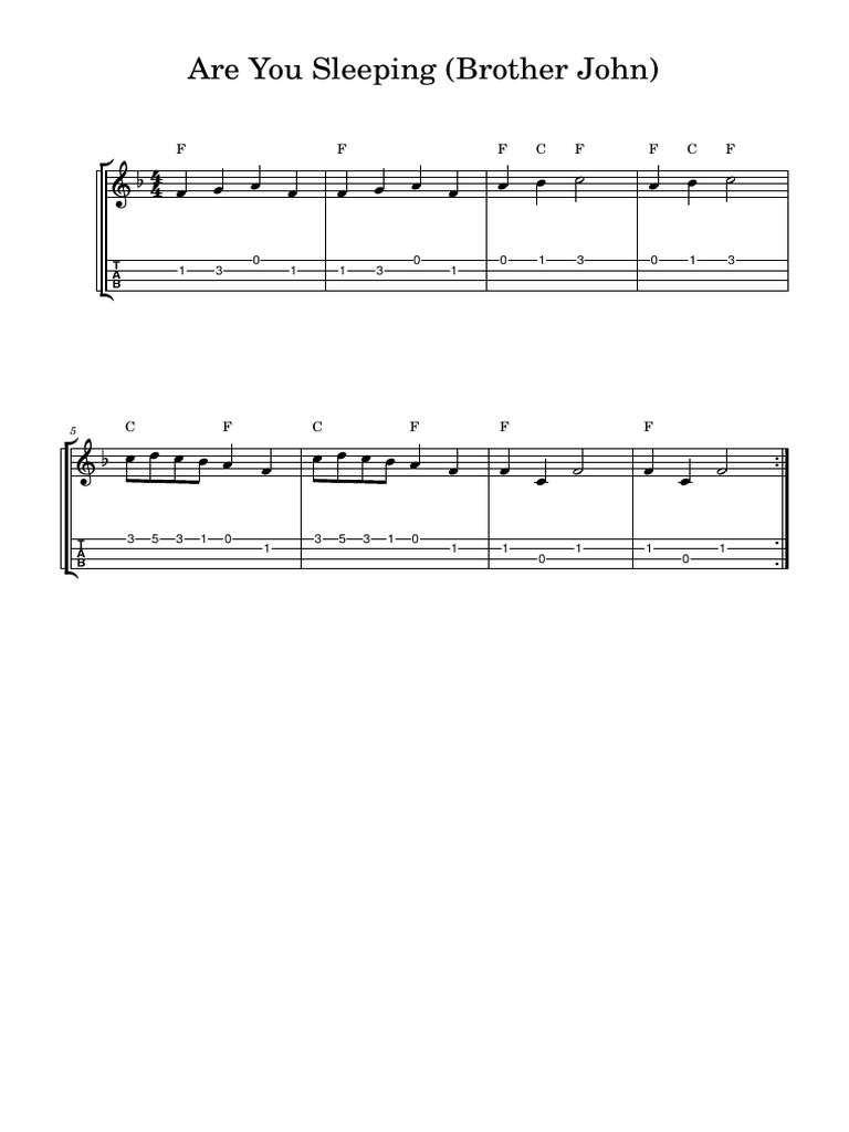 Are You Sleeping (With Chords) | PDF